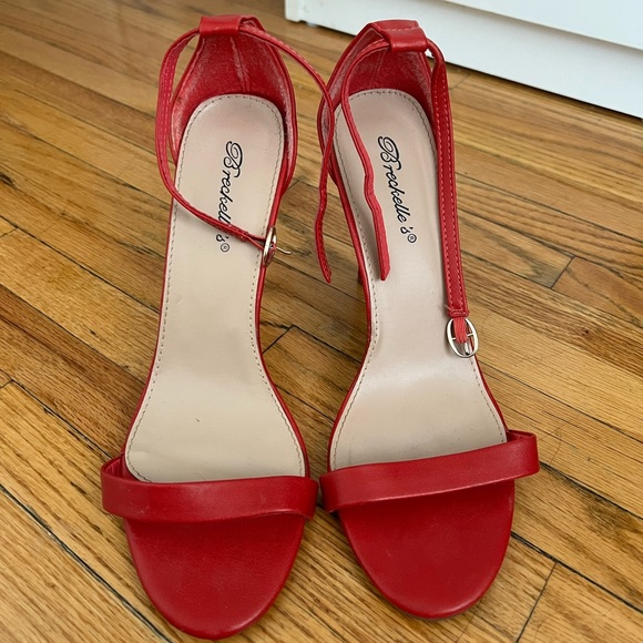 Shoes | 4 Red Anklestrap Heels | Poshmark